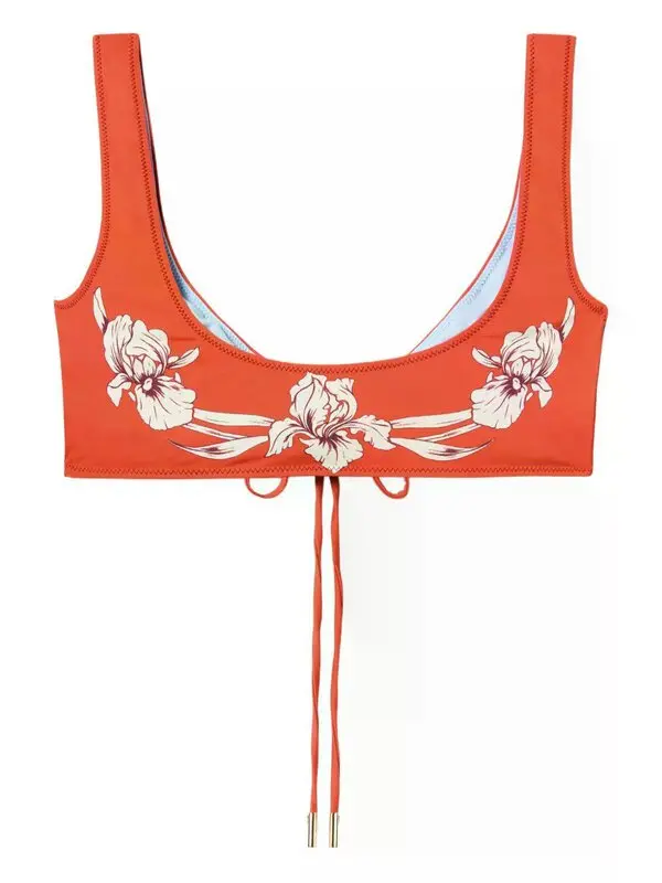 La DoubleJ Floral-print Bikini Top