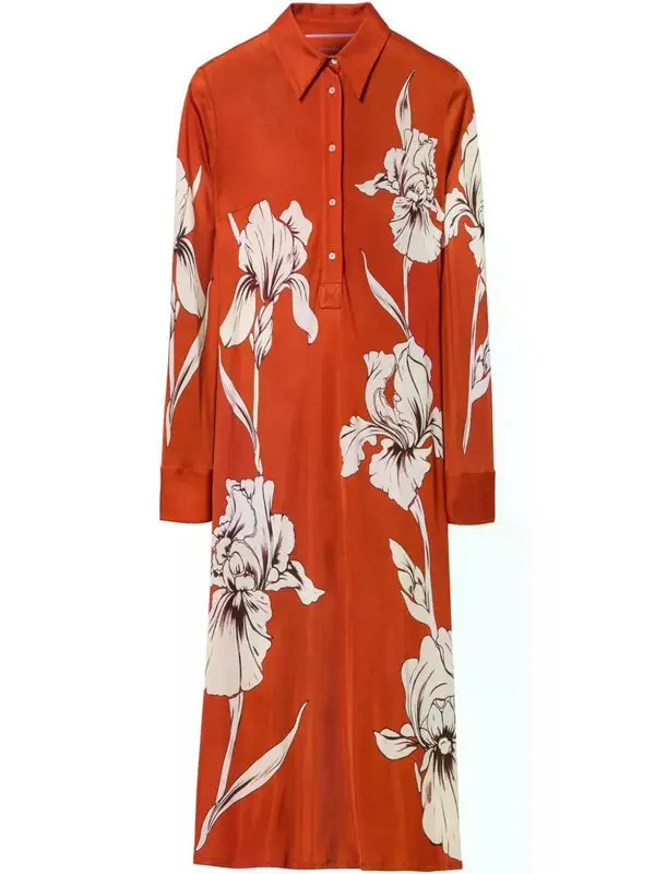 La DoubleJ Perry Street Midi Dress - Orange