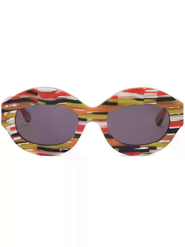 Marni Oval-frame Sunglasses - Red