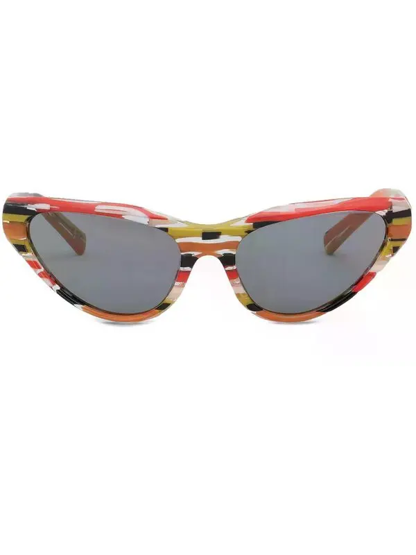 Marni Spacey Stripey Mavericks Cat-eye Sunglasses - Red