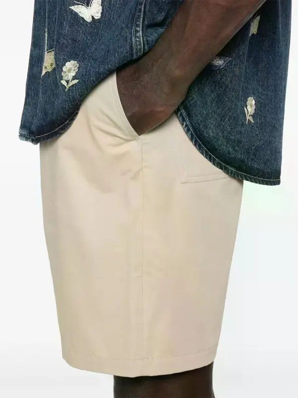 Maison Kitsuné Logo-embroidered Shorts - Neutrals