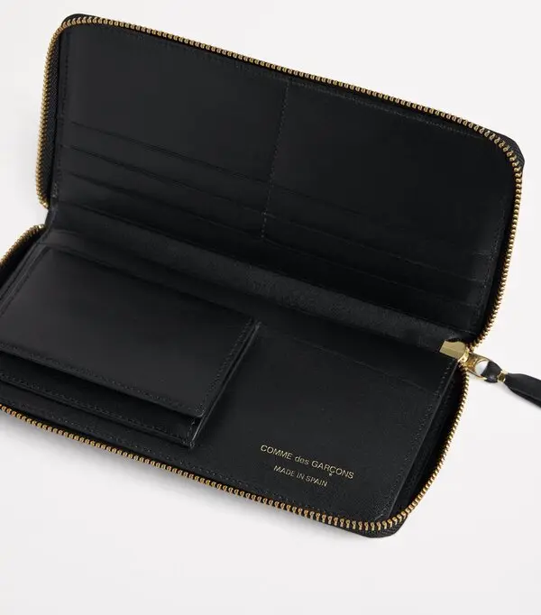 Comme Des Garçons Leather Logo Print Wallet