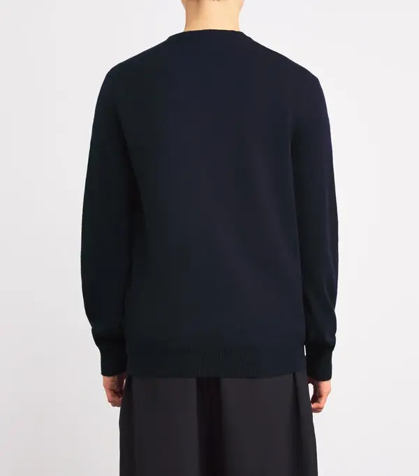 Play Comme Des Garcon Wool Heart Cardigan - Navy