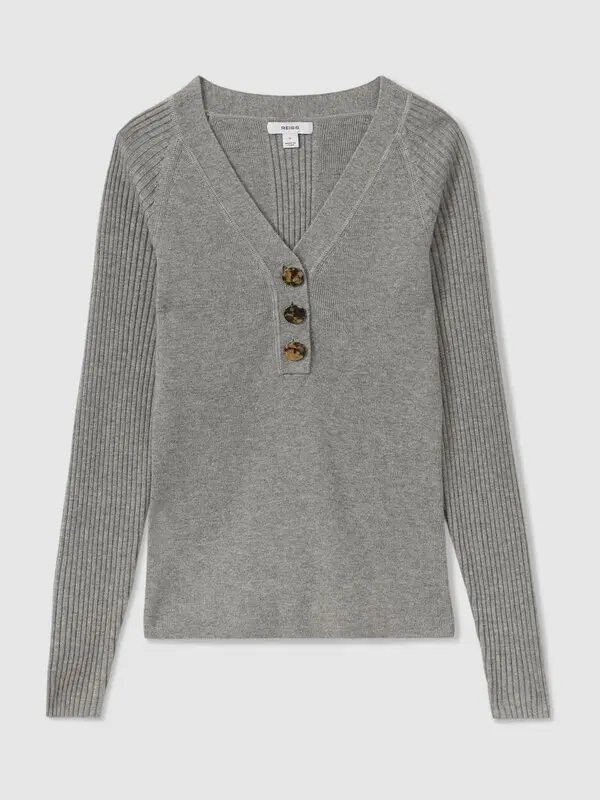 REISS Reece Ribbed Jumper