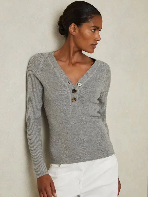 REISS Reece Ribbed Jumper