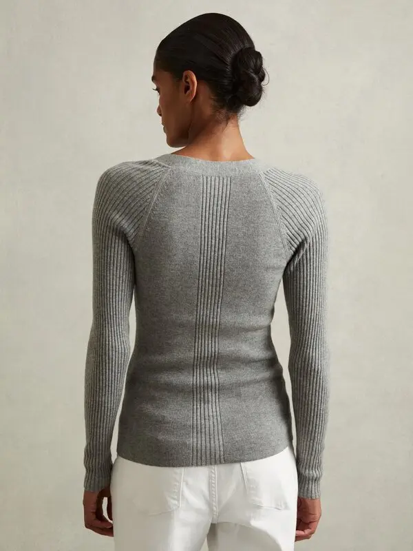 REISS Reece Ribbed Jumper