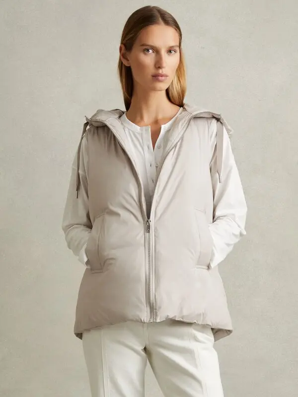 REISS Farley Padded Hooded Gilet