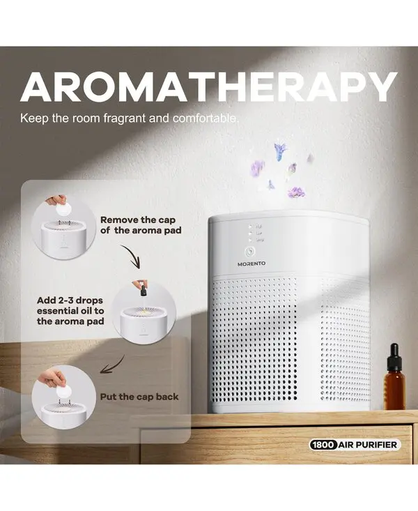 HEATDAZ Chivalz Hepa Air Purifier With Essential Oil Diffuser For Home Bedroom