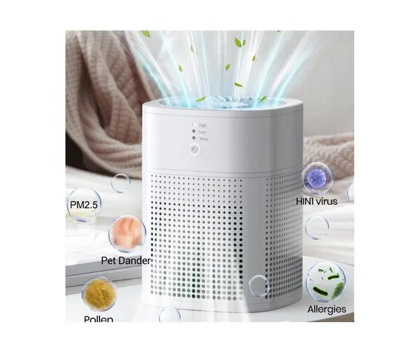 HEATDAZ Chivalz Hepa Air Purifier With Essential Oil Diffuser For Home Bedroom