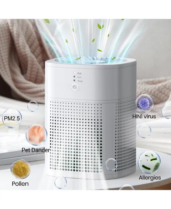 HEATDAZ Chivalz Hepa Air Purifier With Essential Oil Diffuser For Home Bedroom