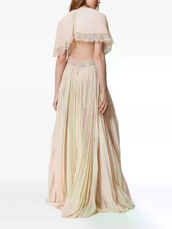 TWINSET Filicudi Pleated Cape Dress