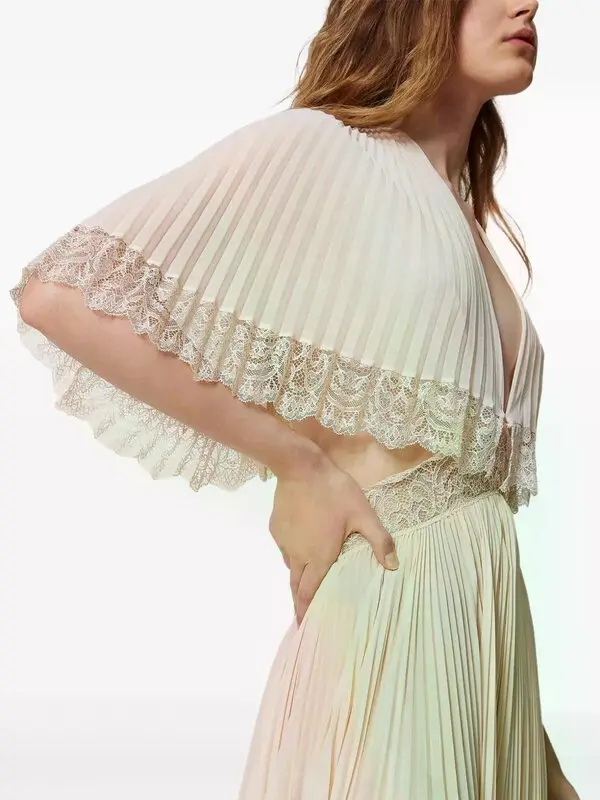 TWINSET Filicudi Pleated Cape Dress