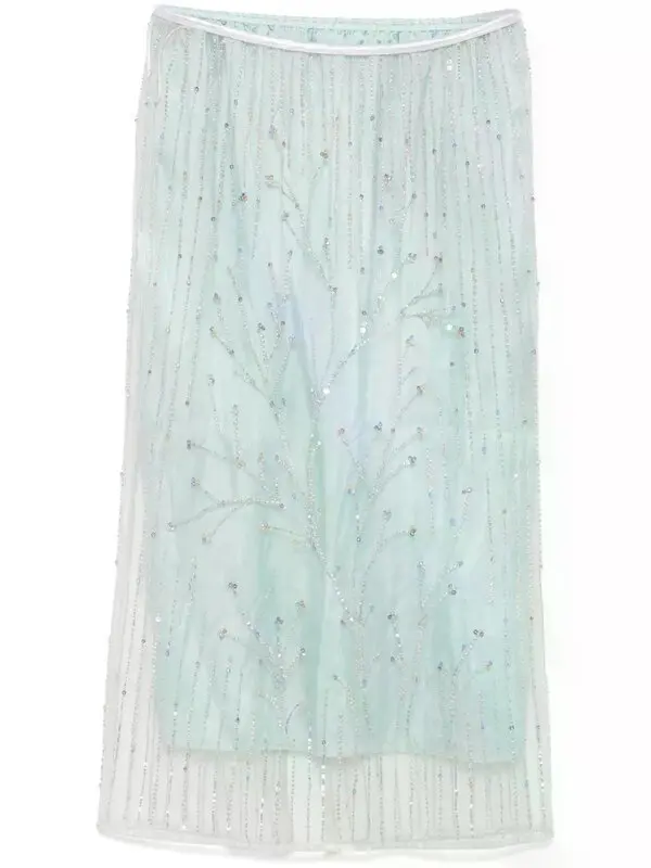 FORTE_FORTE Crystal-embellished Midi Skirt