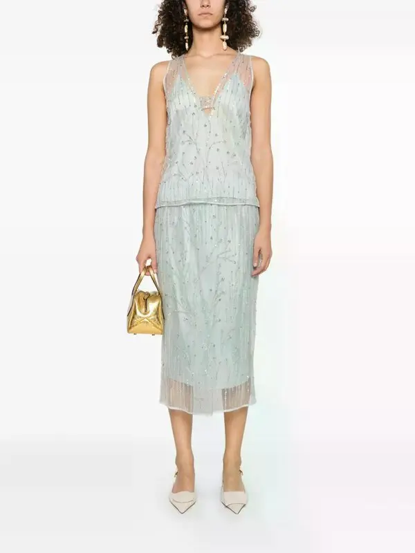 FORTE_FORTE Crystal-embellished Midi Skirt