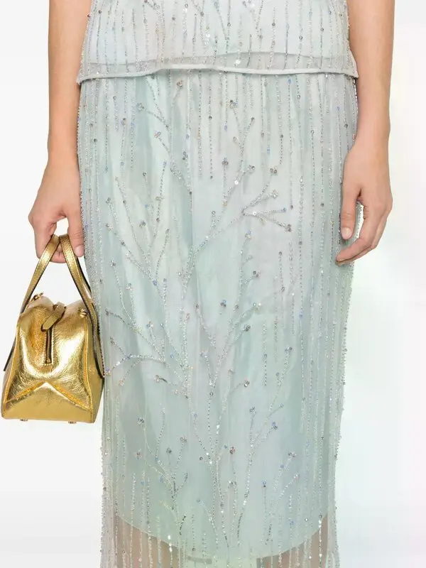 FORTE_FORTE Crystal-embellished Midi Skirt