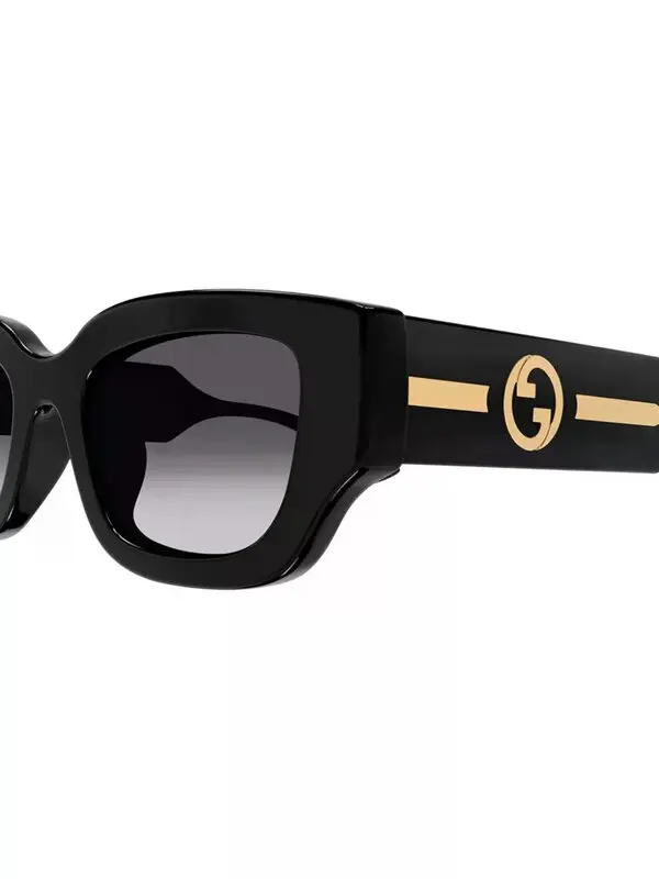 Gucci Interlocking G-Logo Sunglasses - Black | Editorialist