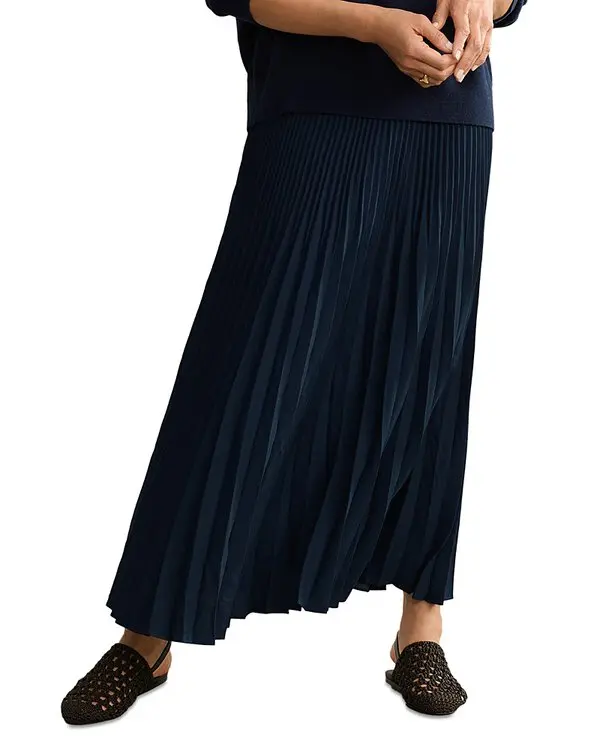 Jenni Kayne Pleated Maxi Skirt - Navy