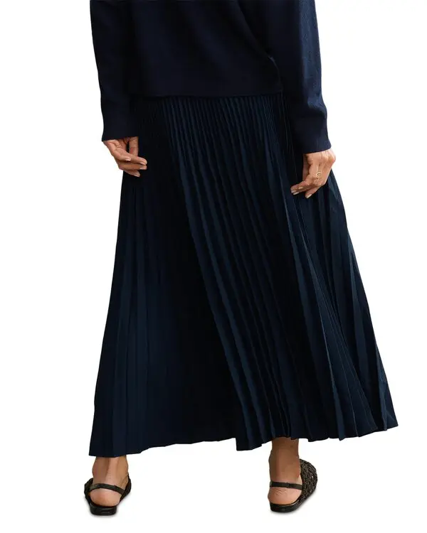Jenni Kayne Pleated Maxi Skirt - Navy