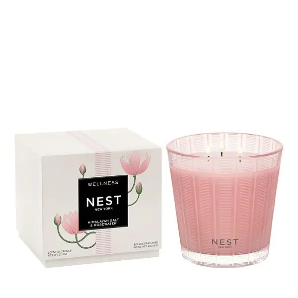 NEST NEW YORK Himalayan Salt & Rosewater 3-wick Candle, 21.1 Oz - No Color