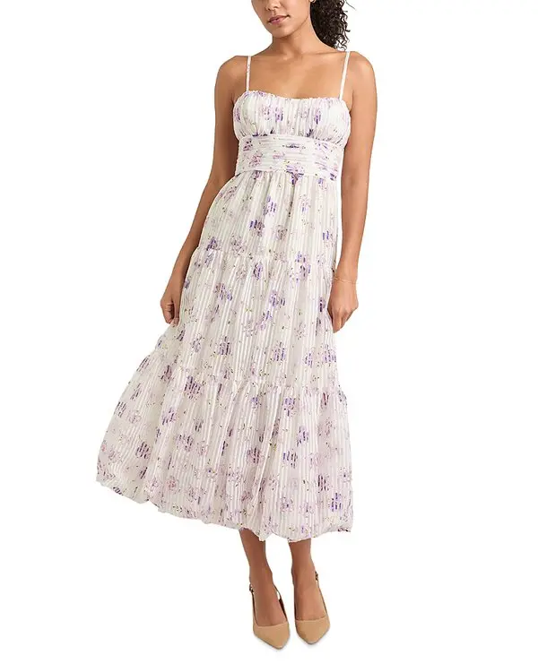 Cinq À Sept Joie Tossed Poppies Sleeveless Midi Dress