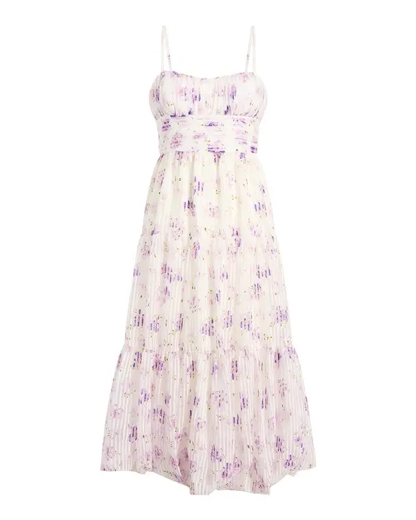 Cinq À Sept Joie Tossed Poppies Sleeveless Midi Dress