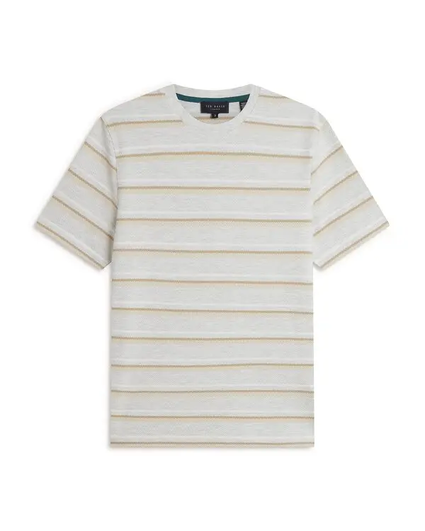 Ted Baker London Gorano Textured Striped Tee - Ecru