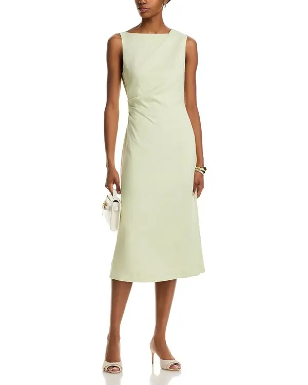 Theory Shoulder Draped Midi Dress