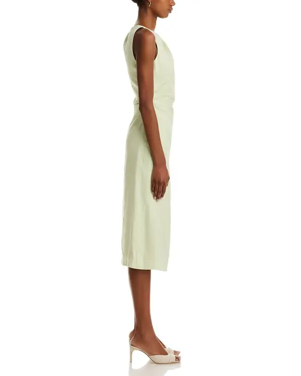 Theory Shoulder Draped Midi Dress