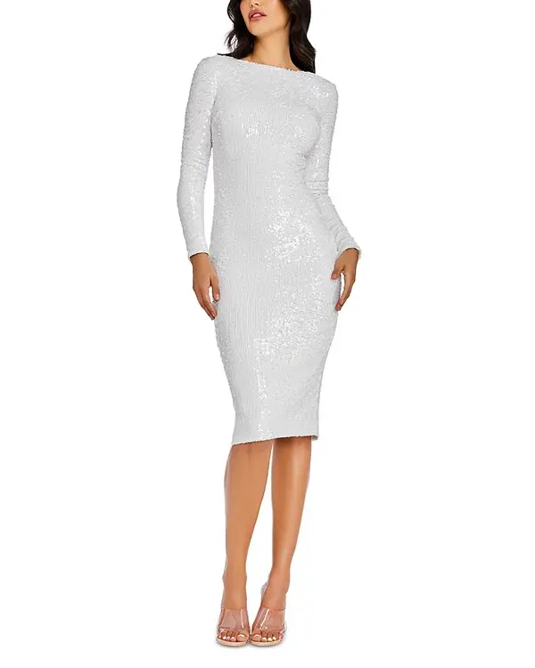 Dress The Population Emery Dress - White Multi