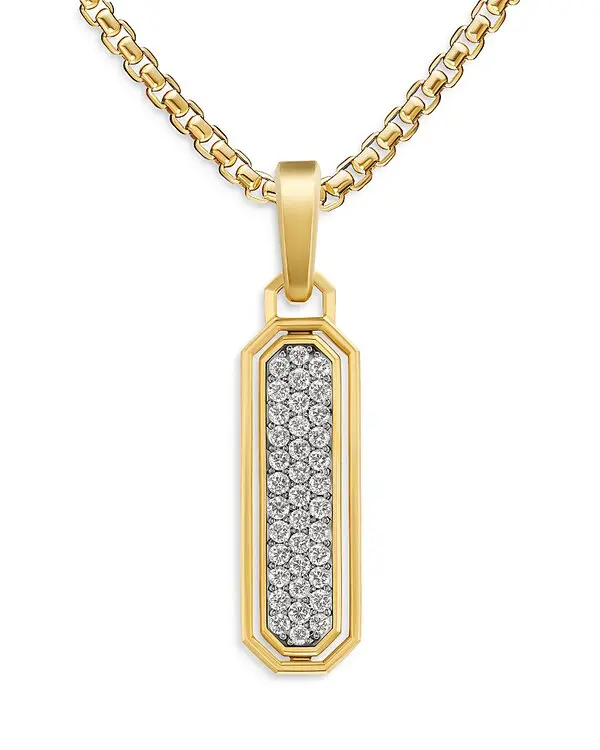 David Yurman Streamline Inlay Amulet - White/gold