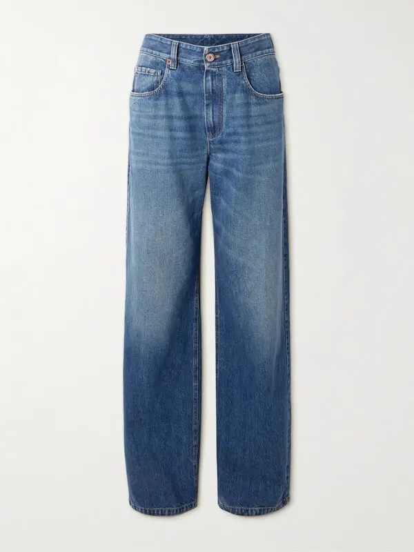 Brunello Cucinelli Low-rise Wide-leg Jeans - Blue