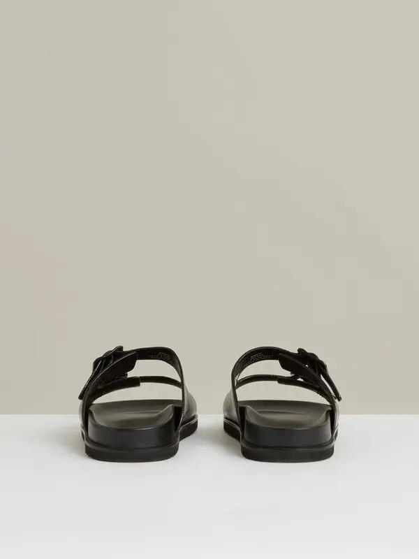 REISS Philip Leather Double-strap Sandals
