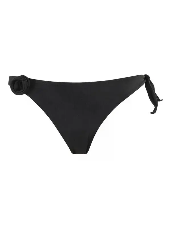 Coperni Floral Appliqué Bikini Bottom - Black