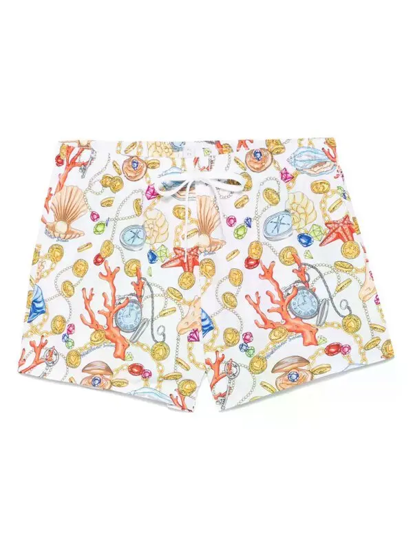 Moschino Printed Swim Shorts - White