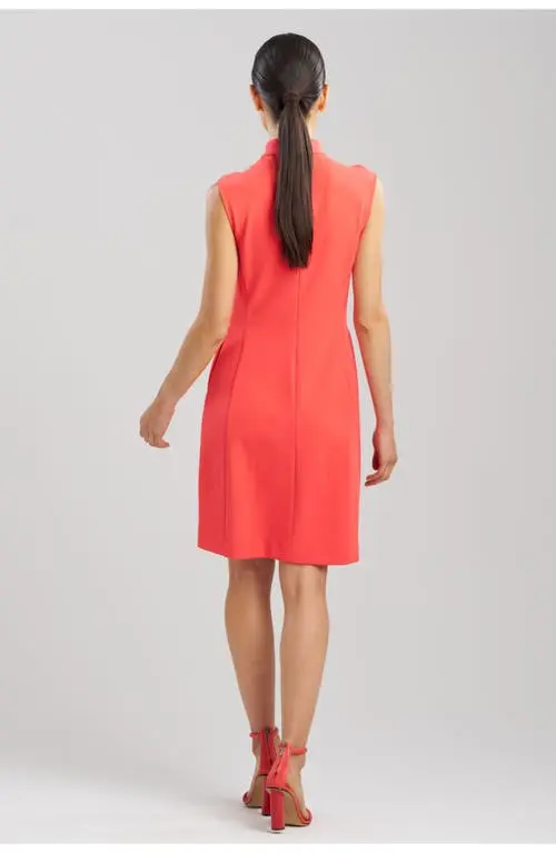 Natori Solid Knit Crepe Dress