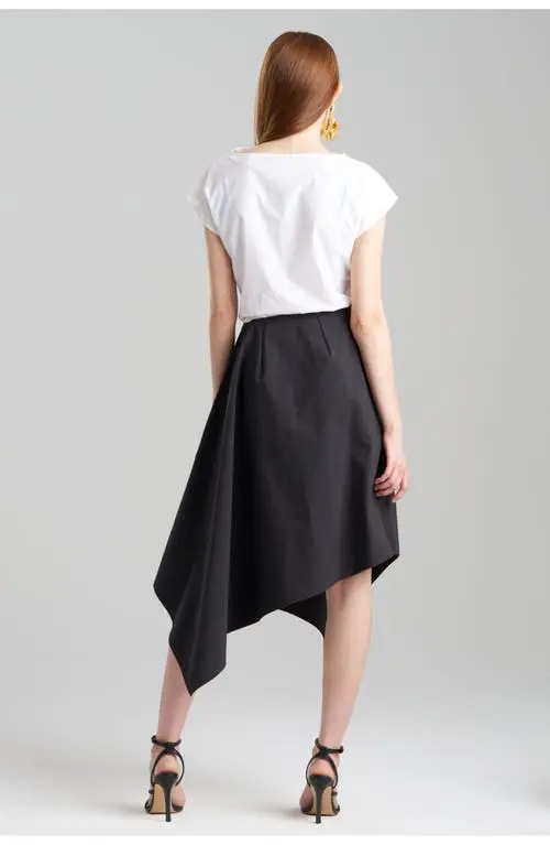 Natori Tech Cotton Taffeta Asymmetrical Skirt