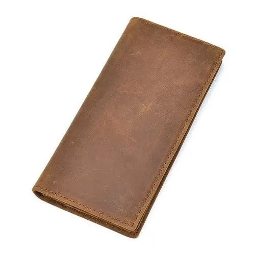STEEL HORSE LEATHER The Pathfinder Bifold Wallet | Genuine Leather Pocket Book - Brown