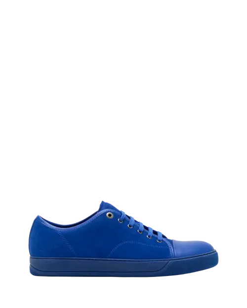 LANVIN Dbb1 Leather And Suede Sneakers - Blue