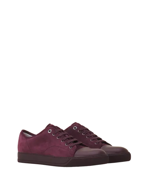 LANVIN Dbb1 Leather And Suede Sneakers - Brown