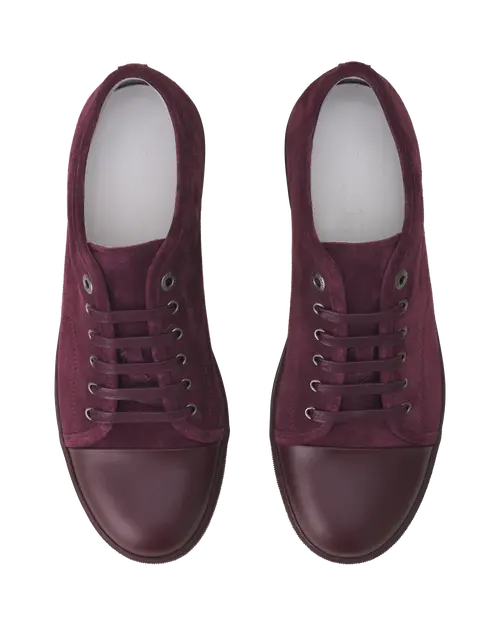 LANVIN Dbb1 Leather And Suede Sneakers - Brown