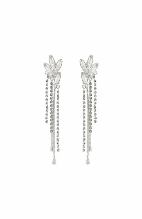 LANVIN Aede Crystal Earrings - Silverrystal