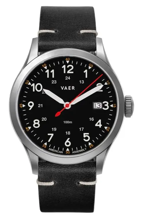 VAER C5 Field Solar Watch - Black
