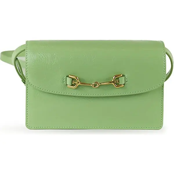 Sam Edelman Loraine Leather Box Crossbody Bag - Sage