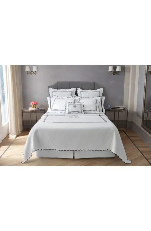 MATOUK Classic Chain Scallop Matelassé Pillow Sham - Spring Green