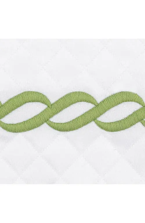 MATOUK Classic Chain Scallop Matelassé Pillow Sham - Spring Green