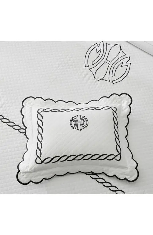 MATOUK Classic Chain Scallop Matelassé Pillow Sham - Spring Green