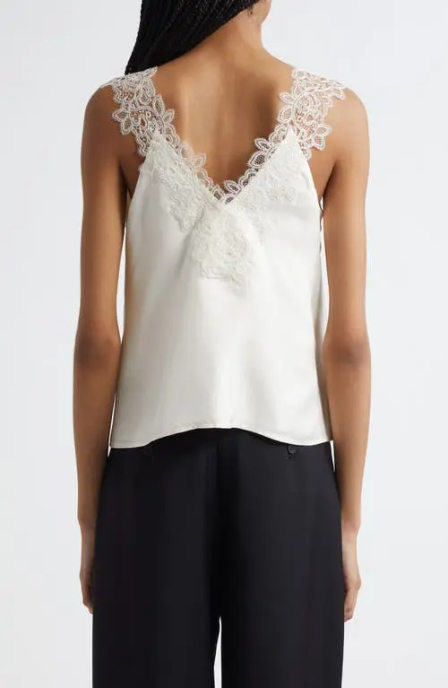 RÓHE Lace-trimmed Silk Tank - Cream