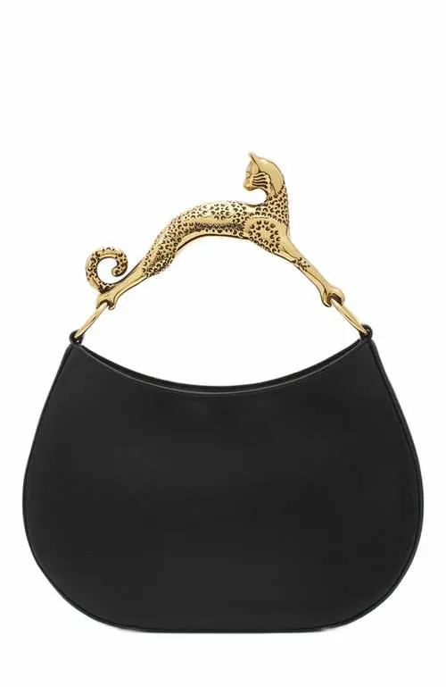 LANVIN Hobo Cat Leather Bag