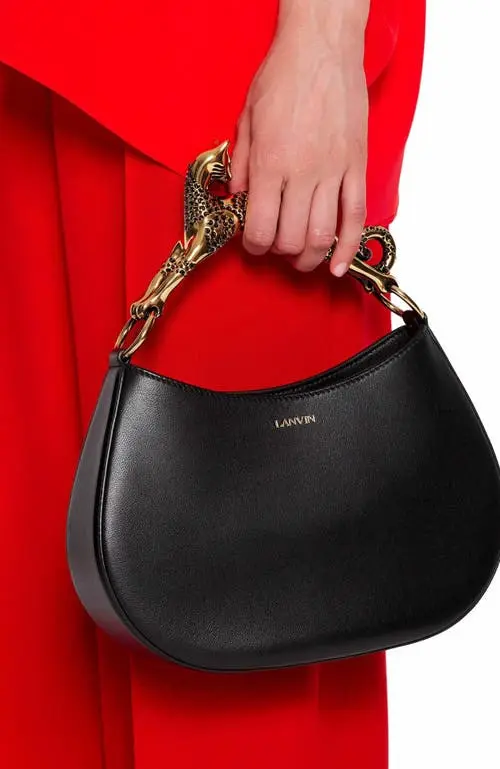 LANVIN Hobo Cat Leather Bag