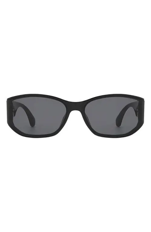 FIFTH & NINTH Ember Oval Sunglasses - Black/ Black